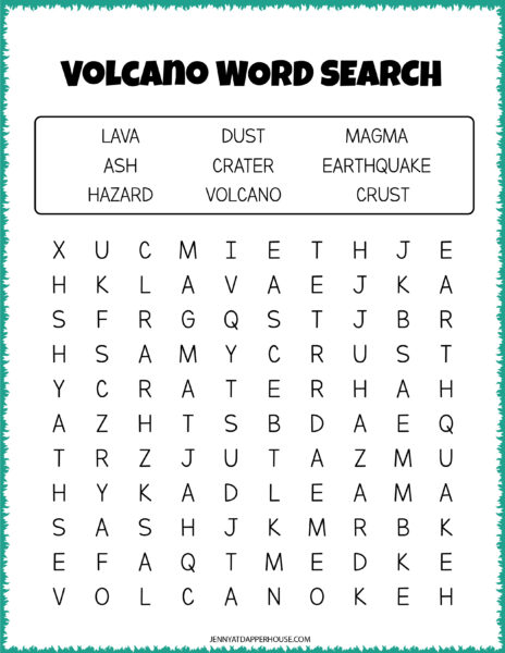 Free Printable Volcano Science Activity Pages - Jenny at dapperhouse