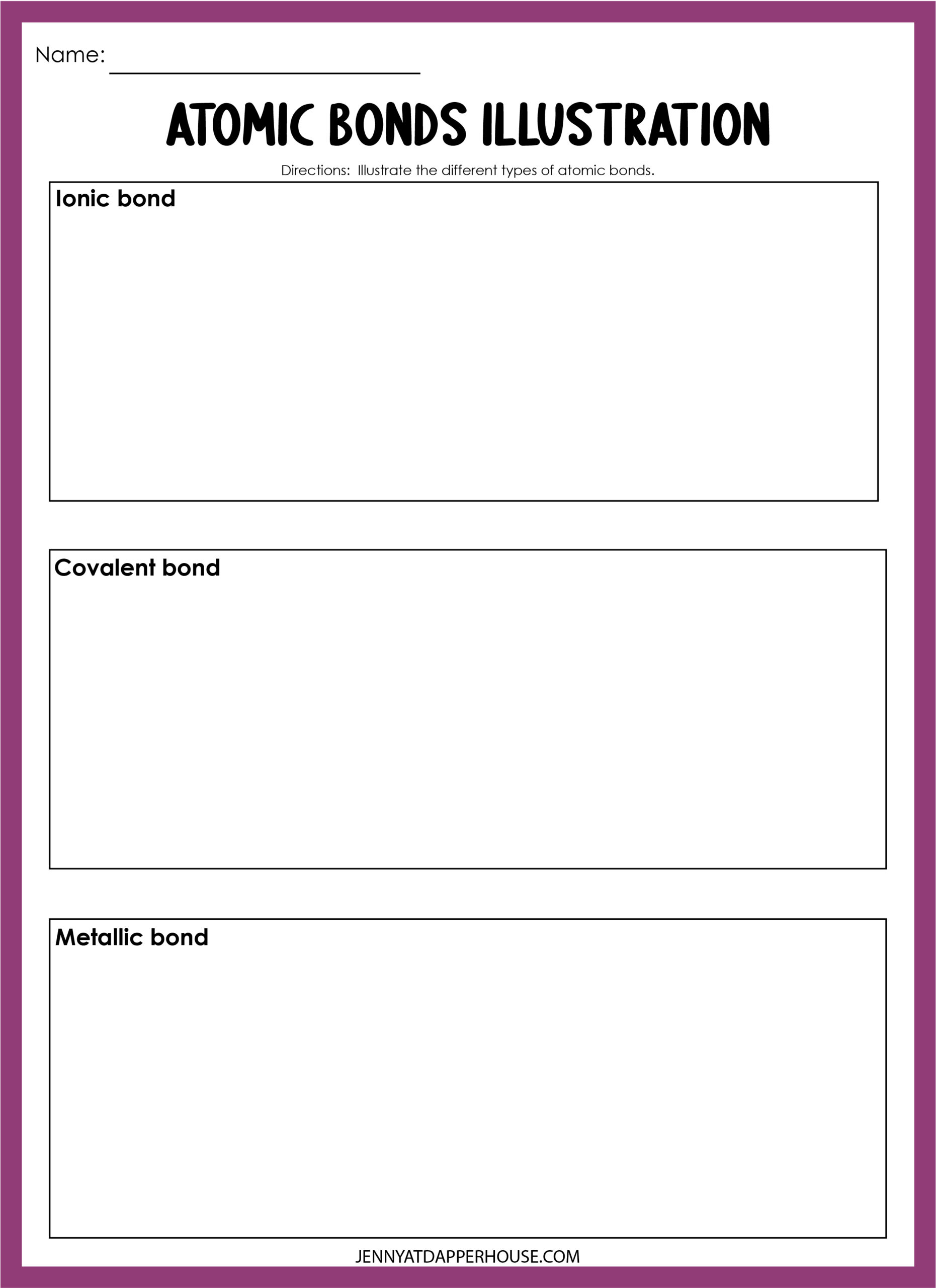 Learn About Atoms with Free Printable Science Worksheets - Jenny at ...