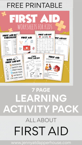 Free Printable Packet for Kids to Learn About First Aid - Jenny at ...