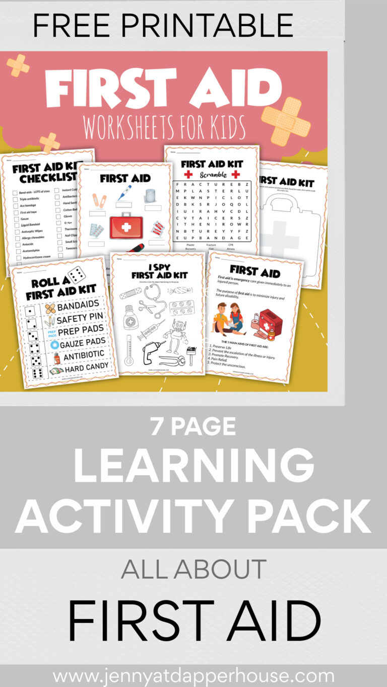 Free Printable Packet for Kids to Learn About First Aid - Jenny at ...