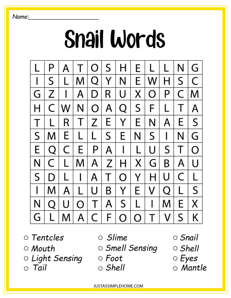 8 Page Science Activity Pack About Snails Free Printables - Jenny at ...