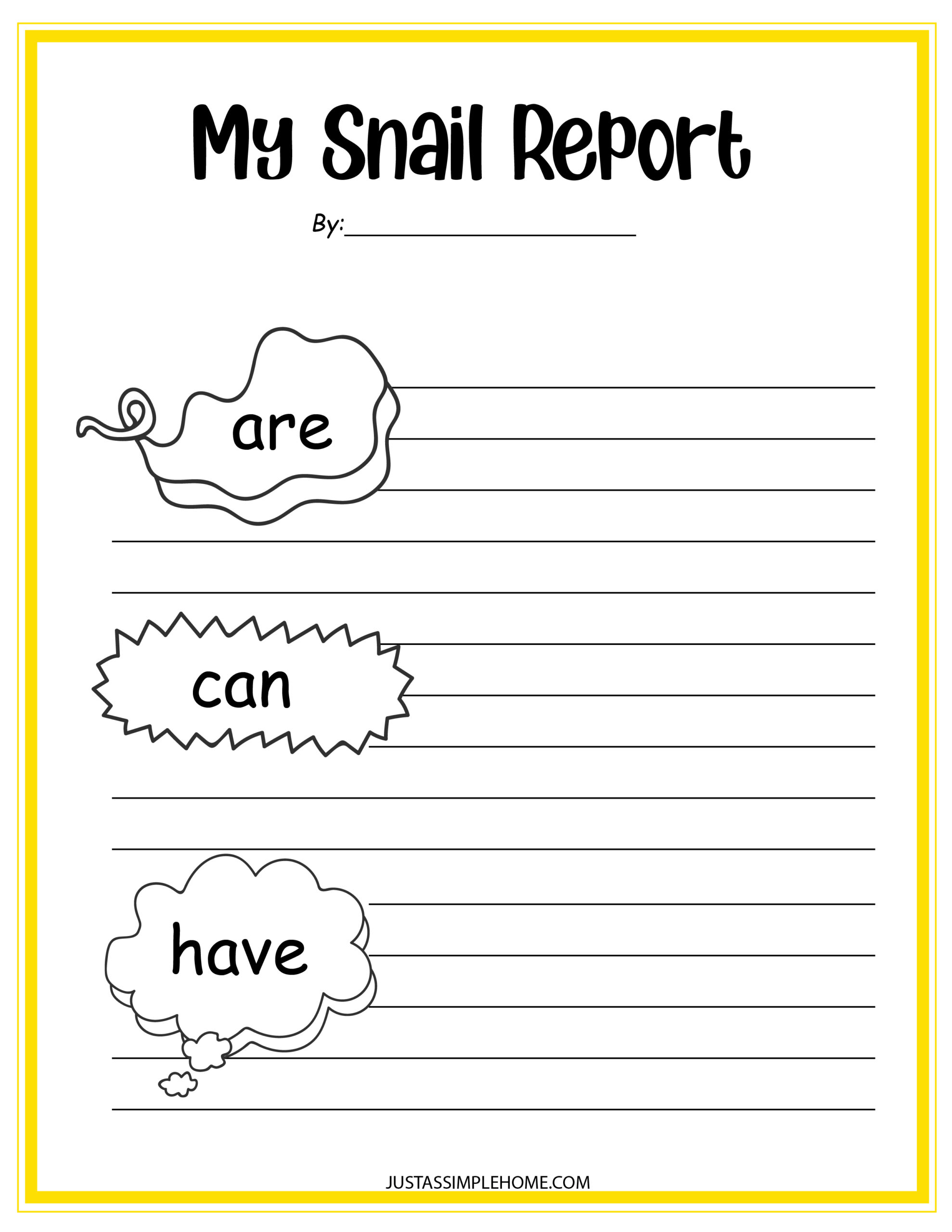 8 Page Science Activity Pack About Snails Free Printables - Jenny at ...