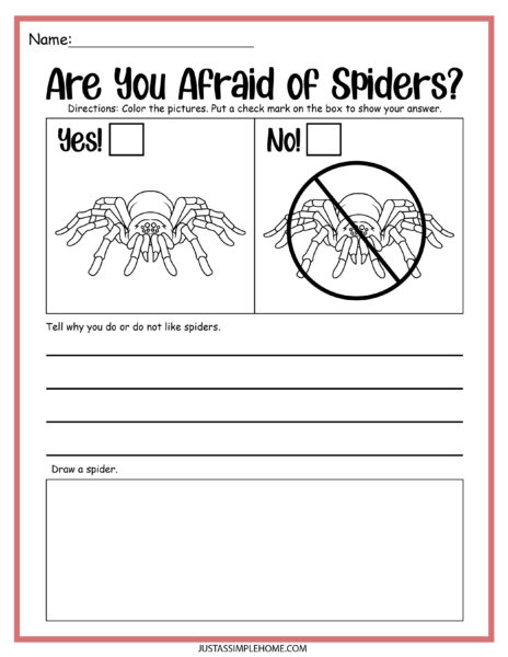8 Free Printable Learning Pages about Spiders - Jenny at dapperhouse