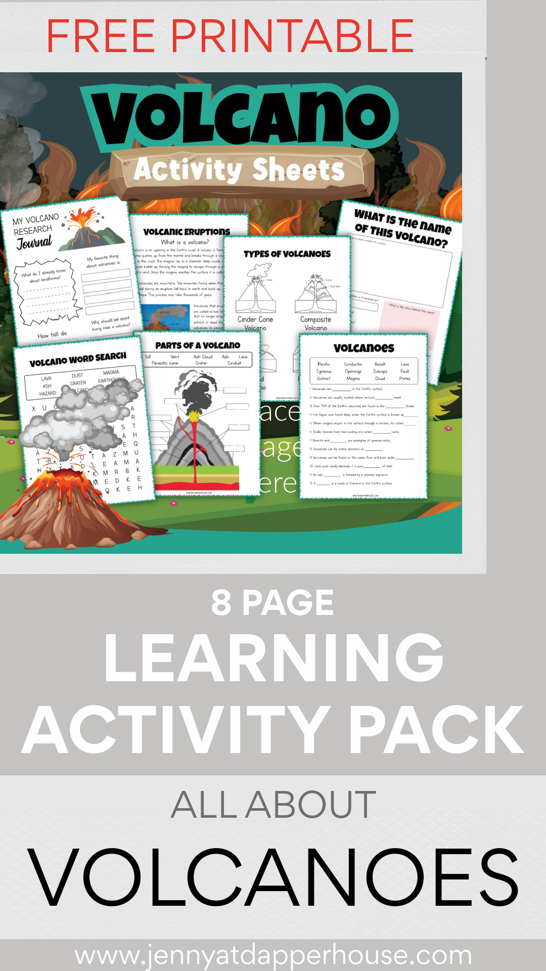 Free Printable Volcano Science Activity Pages - Jenny at dapperhouse