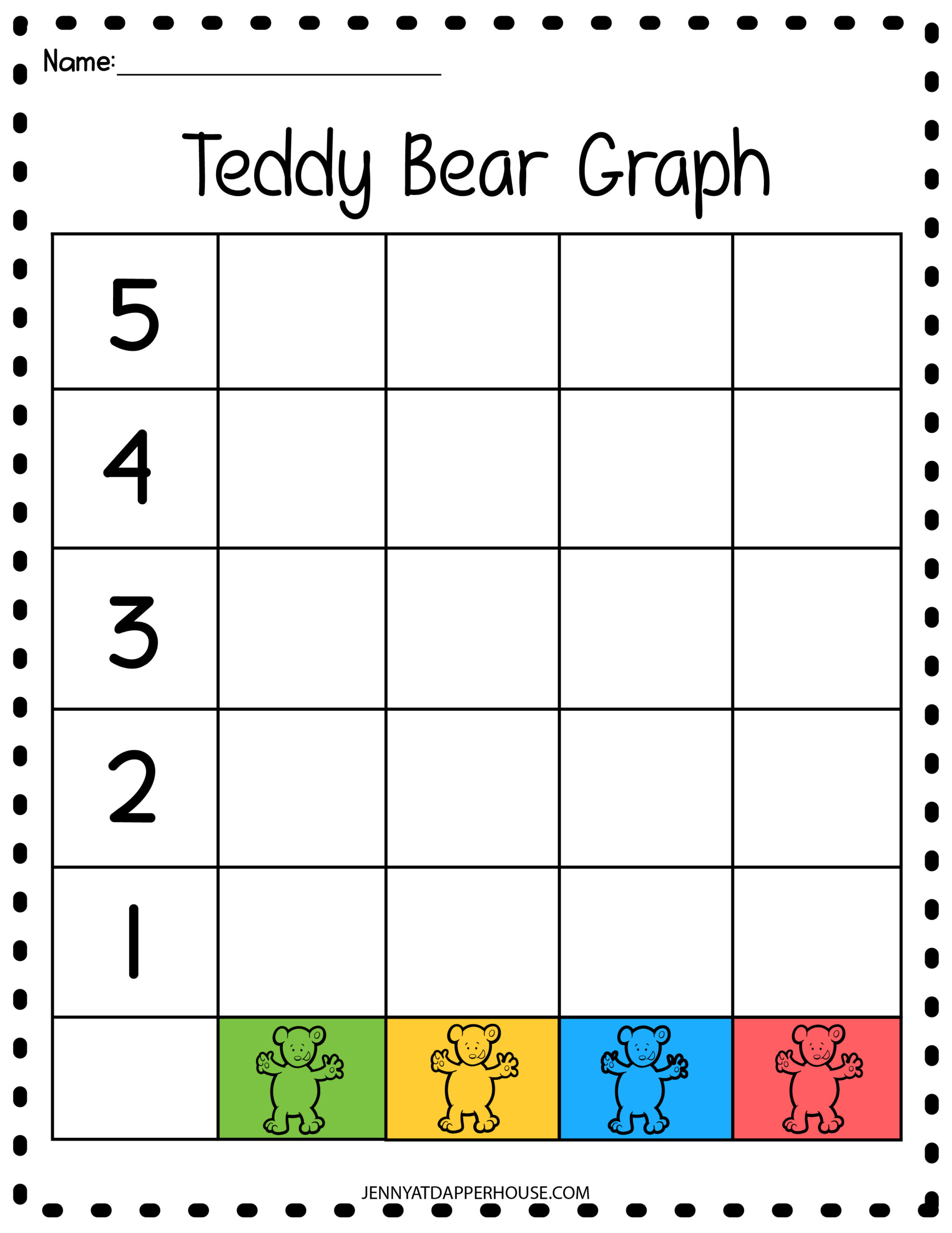 Teddy Bear Themed Math Packet Kindergarten Free Printable - Jenny at ...