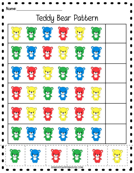Teddy Bear Themed Math Packet Kindergarten Free Printable - Jenny at ...