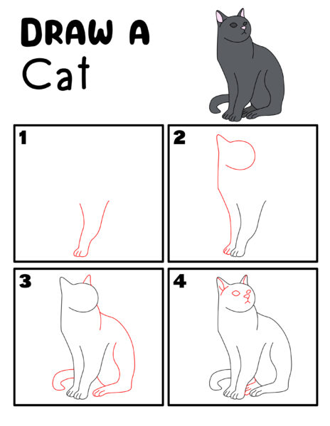 4 Step Directed Drawing Cards for Kids Pet Edition - Jenny at dapperhouse