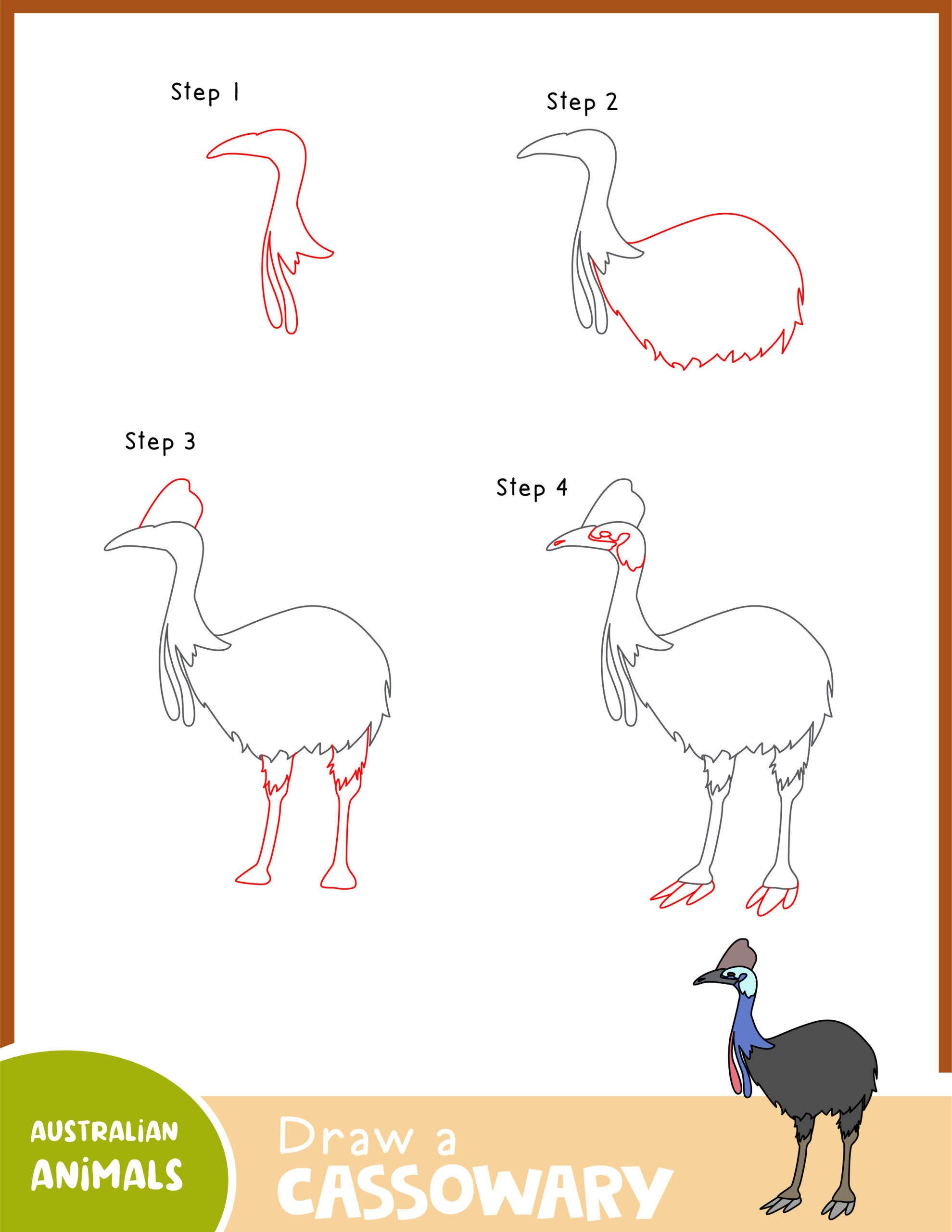 Learn to Draw Australian Animals During Family Time - Jenny at dapperhouse