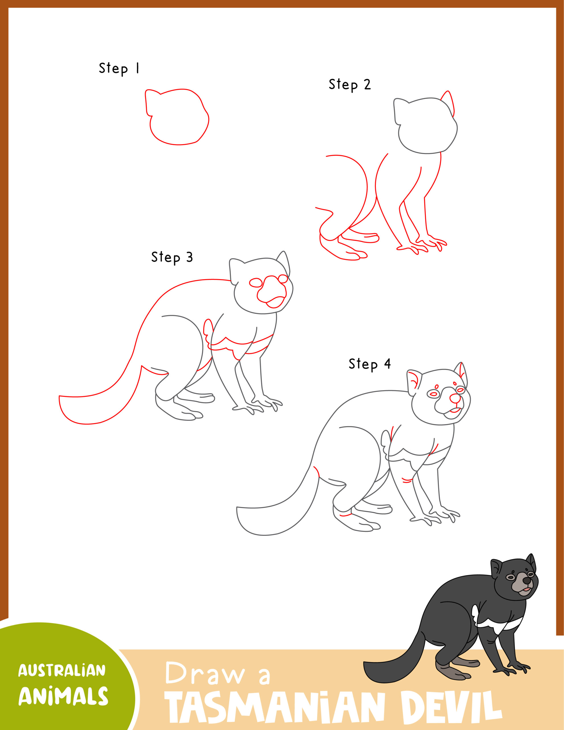 Learn to Draw Australian Animals During Family Time - Jenny at dapperhouse