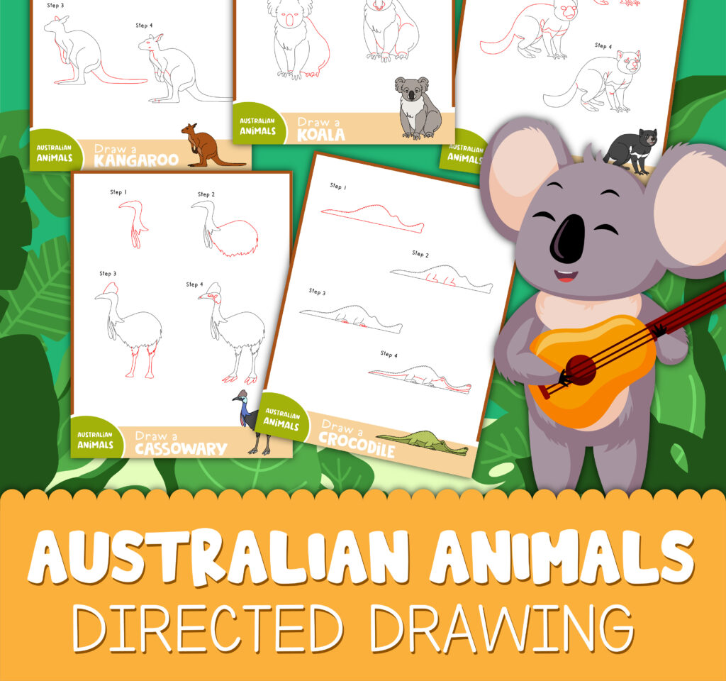 Learn to Draw Australian Animals During Family Time - Jenny at dapperhouse