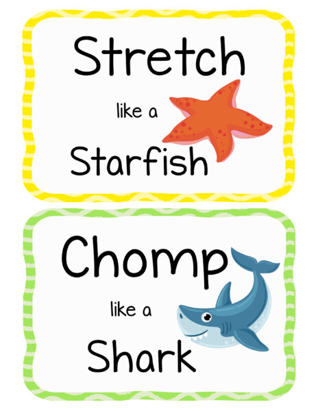 Free Ocean Themed Learning Activity Cards for Movement and Fun - Jenny ...