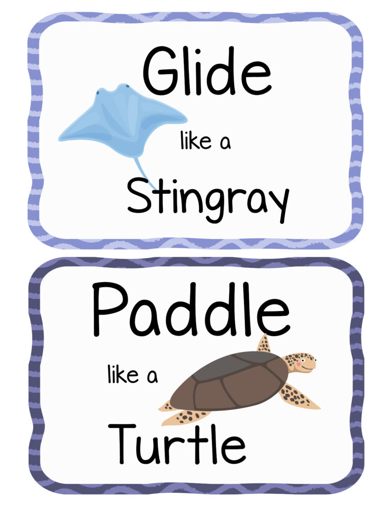 Free Ocean Themed Learning Activity Cards for Movement and Fun - Jenny ...